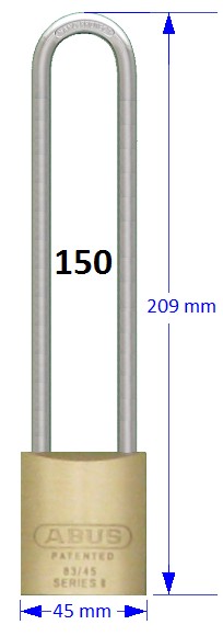 ABUS 83/45 Brass Padlock - Padlocks.co.nz