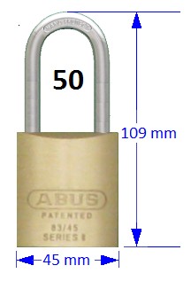 ABUS 83/45 Brass Padlock - Padlocks.co.nz